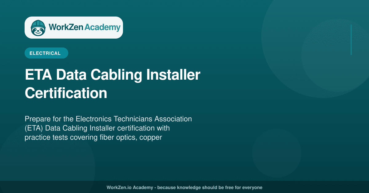 ETA Data Cabling Installer Certification | WorkZen Academy